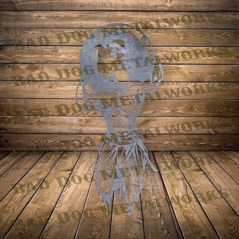 Atlas Man Dxf and Svg Bad Dog Metalworks Digital Download - Etsy