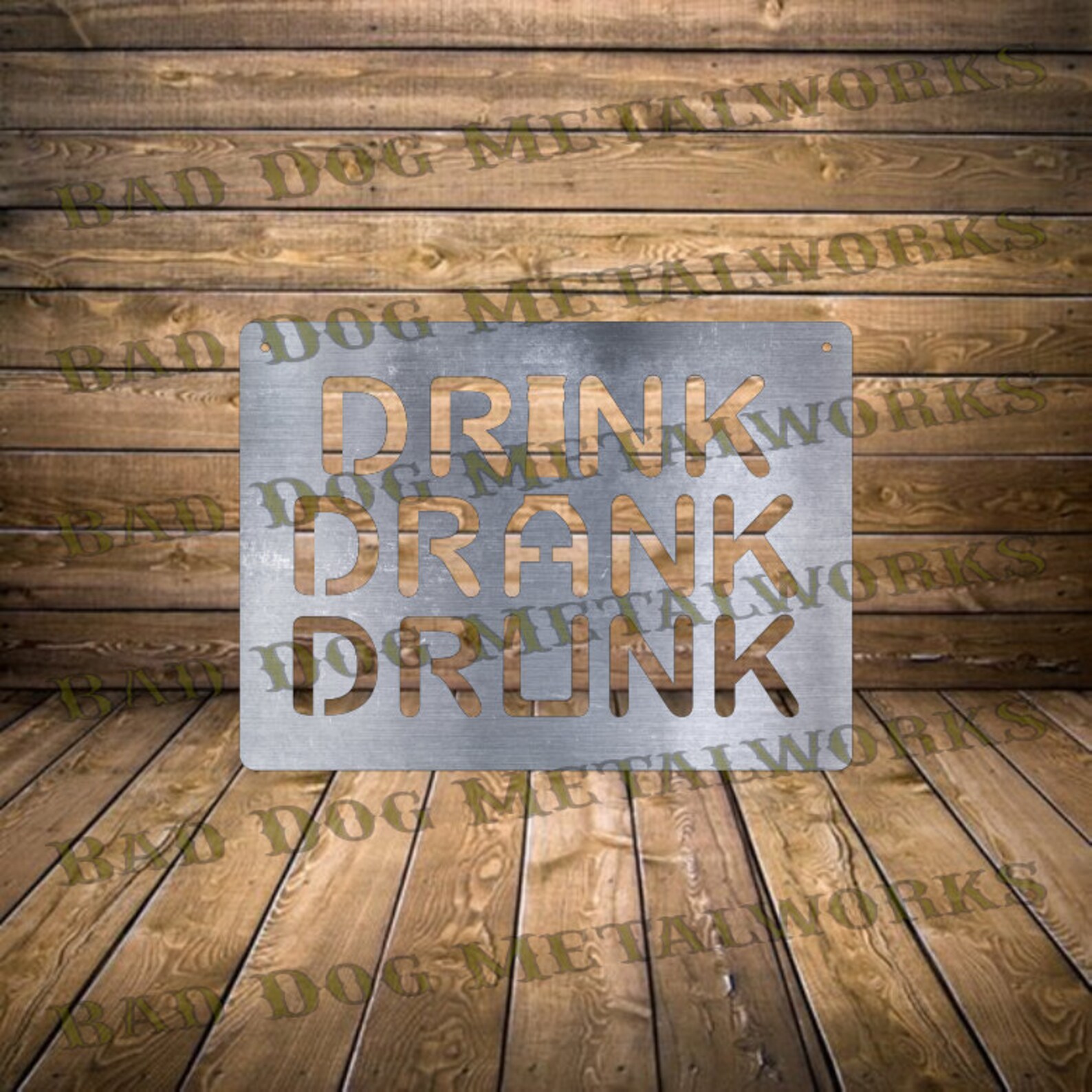 Drink Drank Drunk Svg and Dxf Bad Dog Metalworks Digital | Etsy