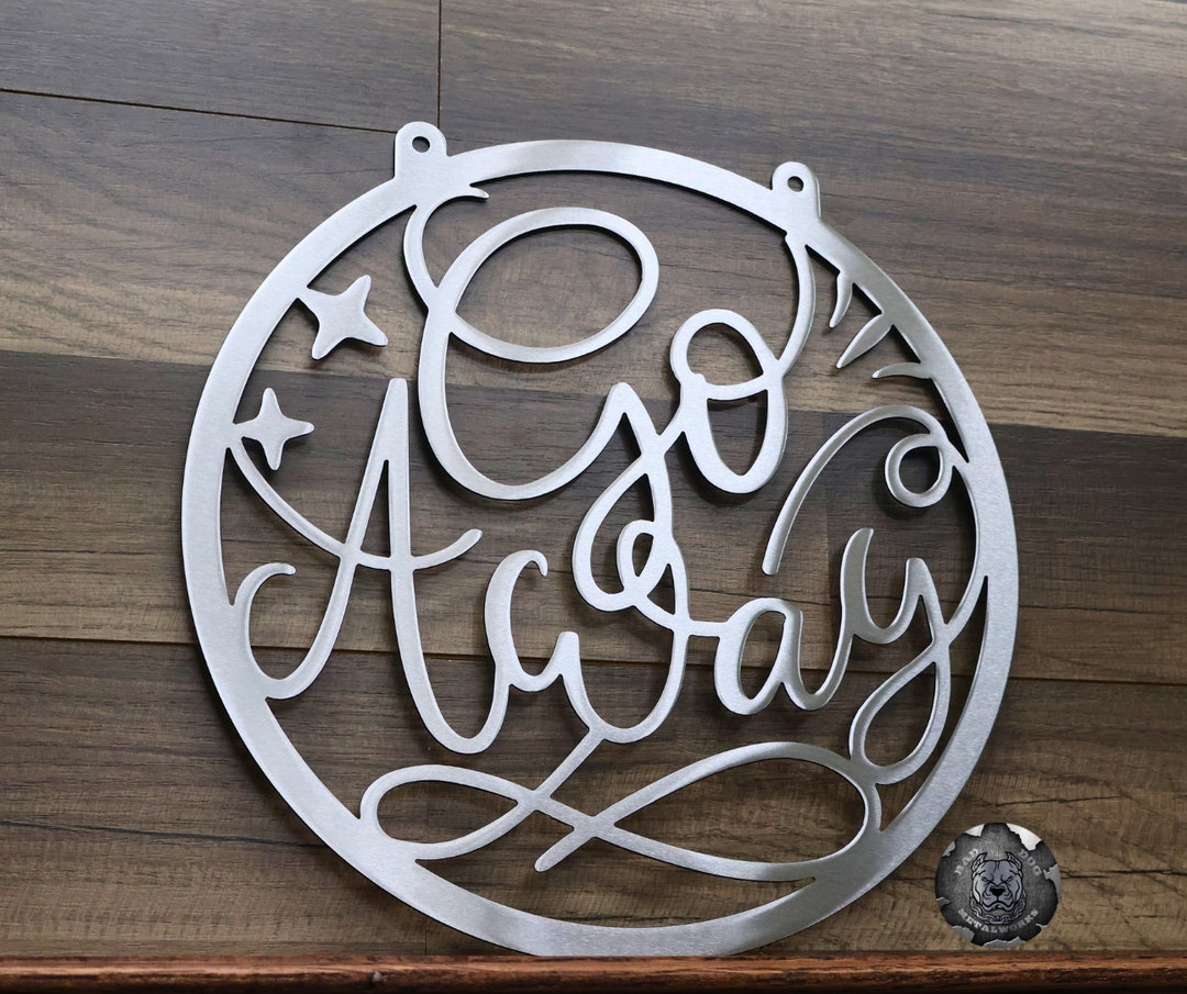 Go Away Metal Garden Flag - Bad Dog Metalworks Home Décor - Funny ...