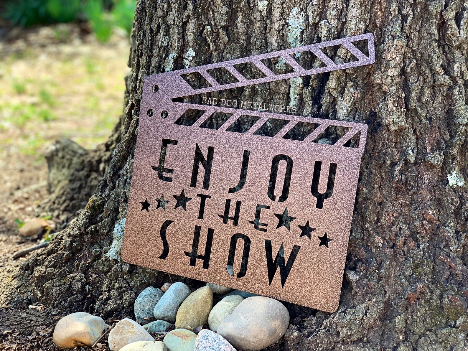 Enjoy the Show Clapboard Movie Clapper Metal Sign Bad Dog | Etsy