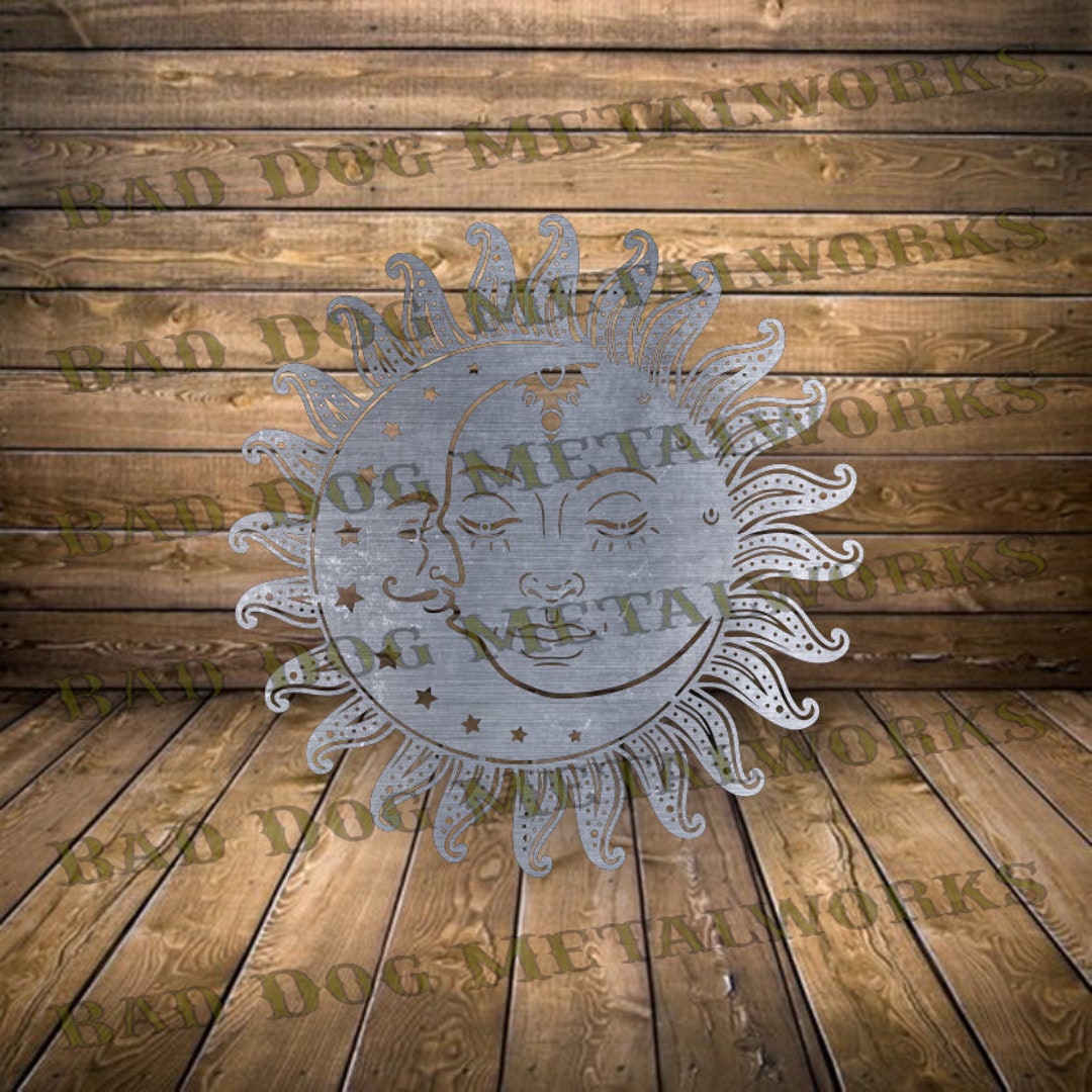 Sun and the Moon - Svg and Dxf - Bad Dog Metalworks Digital Download ...