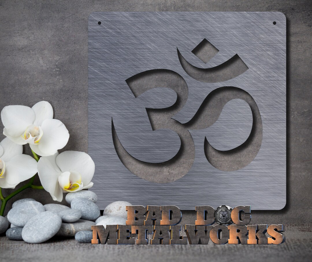 Om Symbol Metal Art - Bad Dog Metalworks Home Decor - Zen Art ...