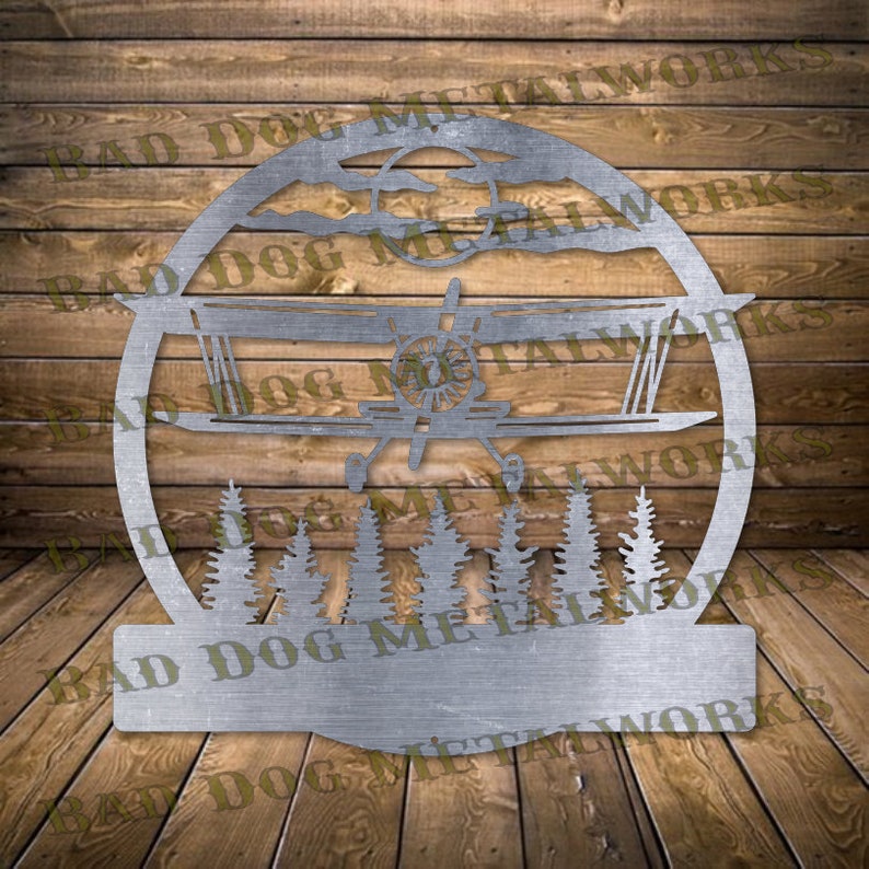 Plane Monogram Dxf/svg Bad Dog Metalworks Digital Download | Etsy