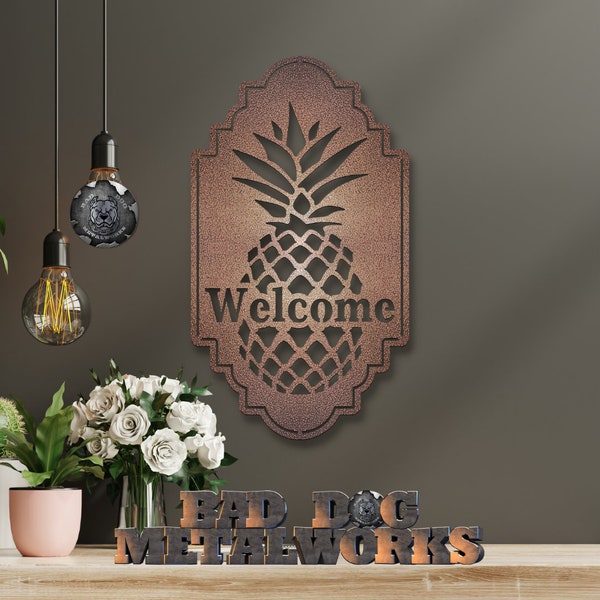 Pineapple Welcome Sign - Etsy