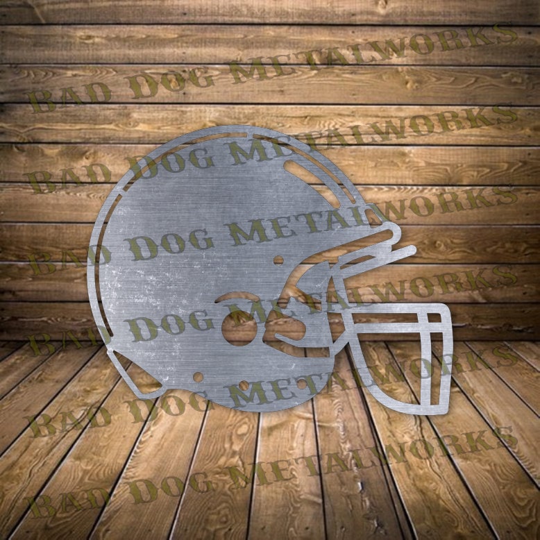 Football Helmet Svg/dxf - Bad Dog Metalworks Digital Download - Laser ...