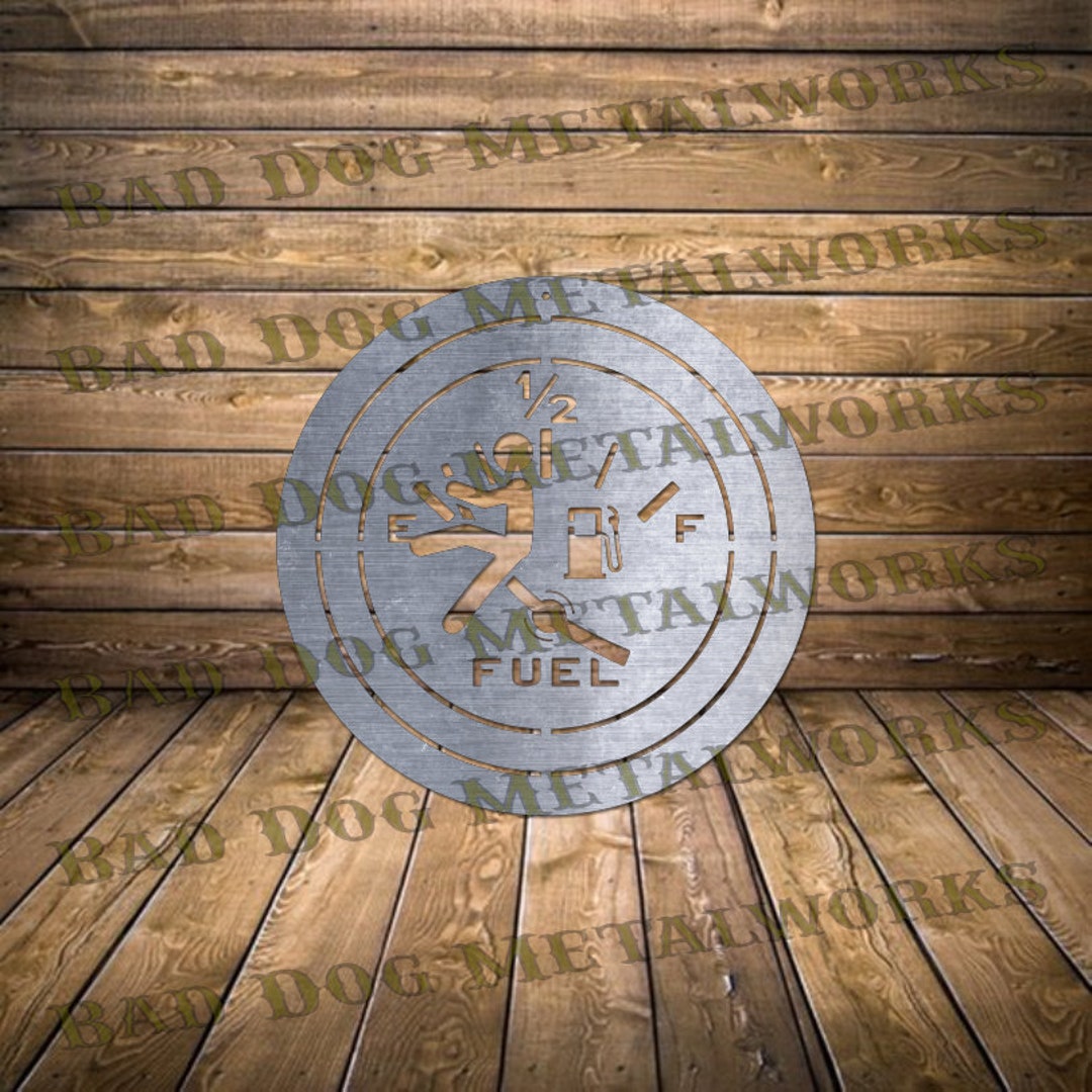 Low Gas Fuel Gauge Guy Dxf/svg - Bad Dog Metalworks Digital Download ...