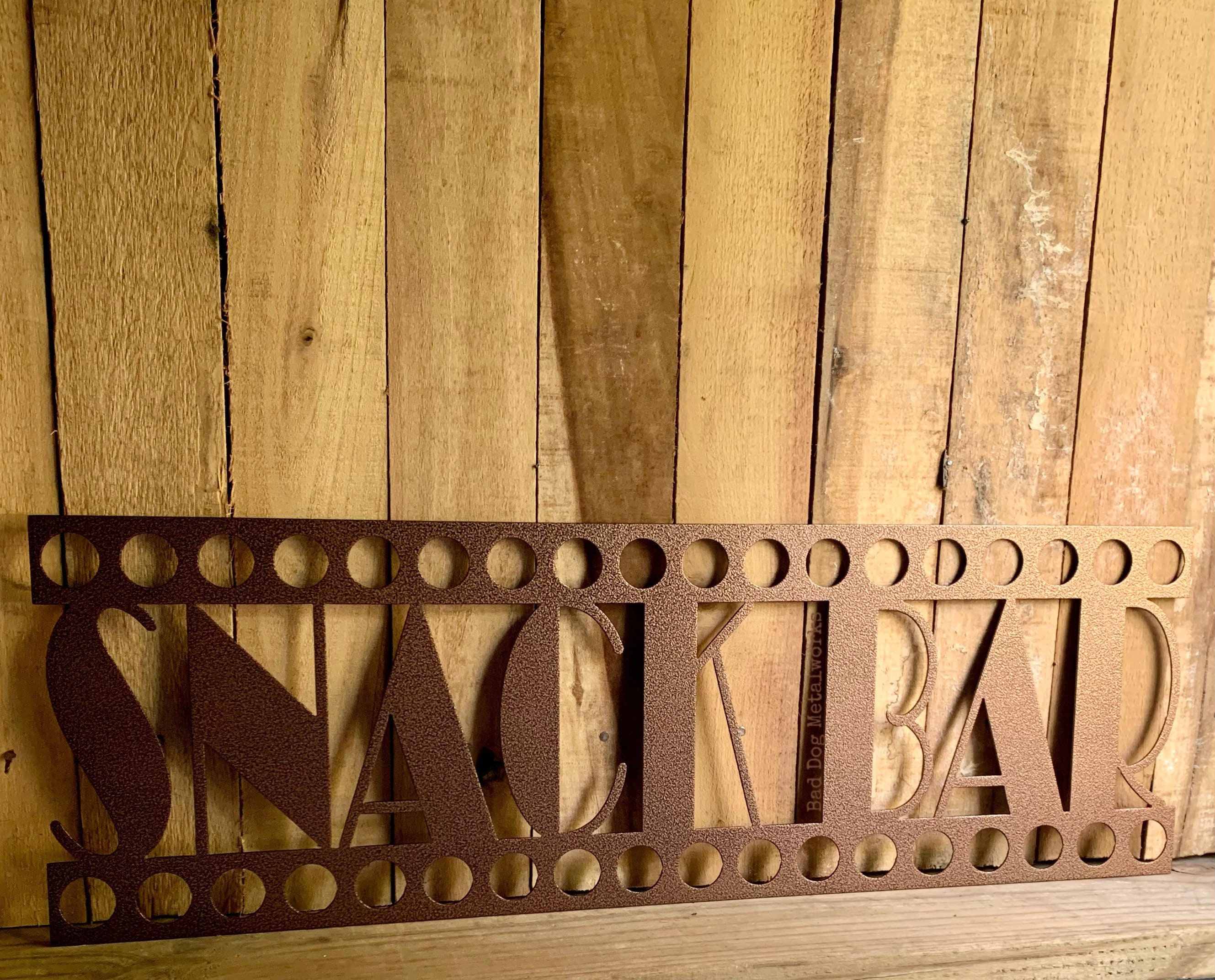 Snack Bar Concessions Sign Bad Dog Metalworks Home Theater - Etsy