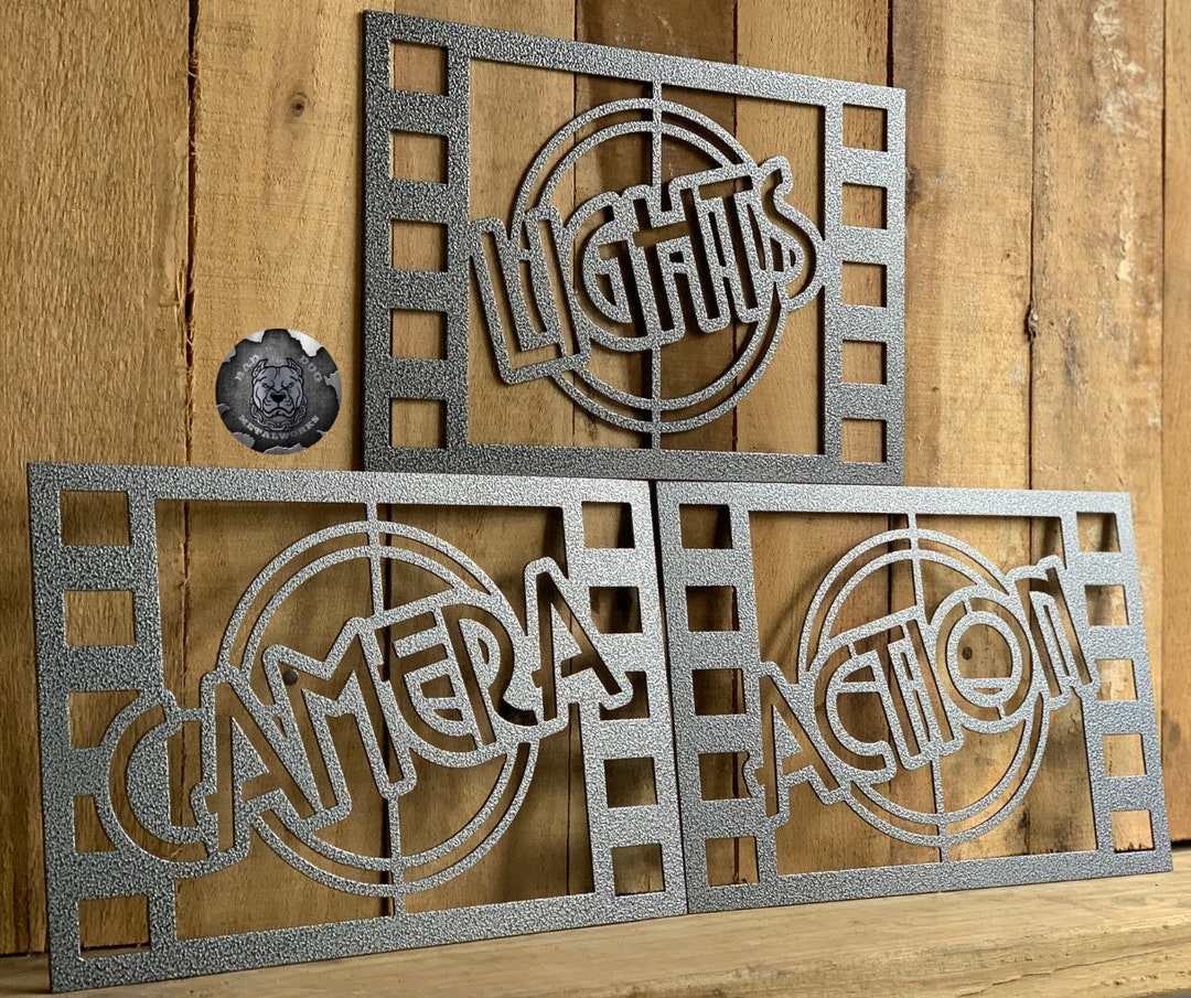 Lights Camera Action Countdown Strips - Bad Dog Metalworks Home Decor ...