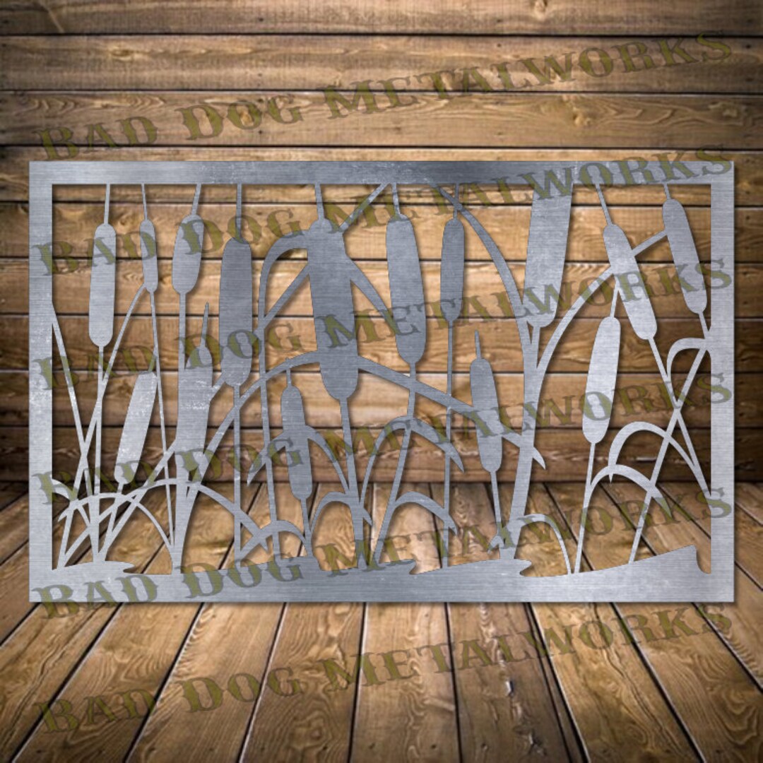 Cattails Panel Dxf/svg - Bad Dog Metalworks Digital Download - Laser ...