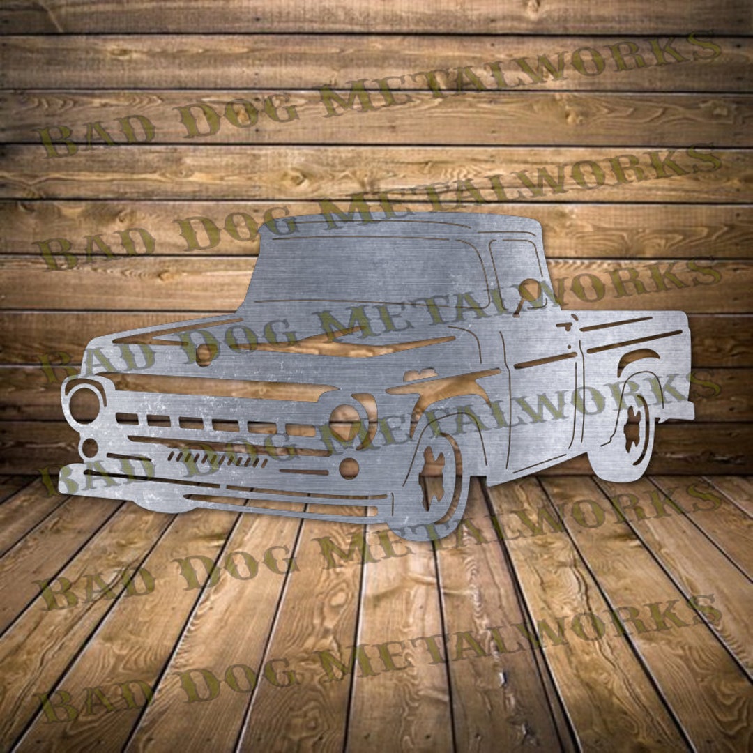 57 Ford F100 Pickup Truck Svg/dxf - Bad Dog Metalworks Digital Download ...