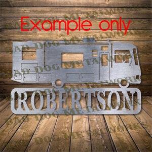 RV Motorhome Monogram Dxf/svg - Bad Dog Metalworks - Camping Dxf - CNC ...