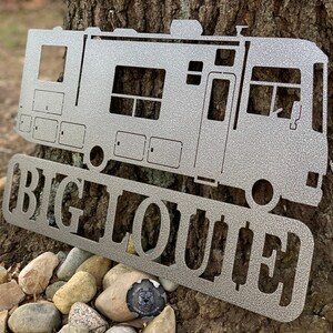 RV Motor Home Name Plaque - Bad Dog Metalworks Home Decor - Camping ...