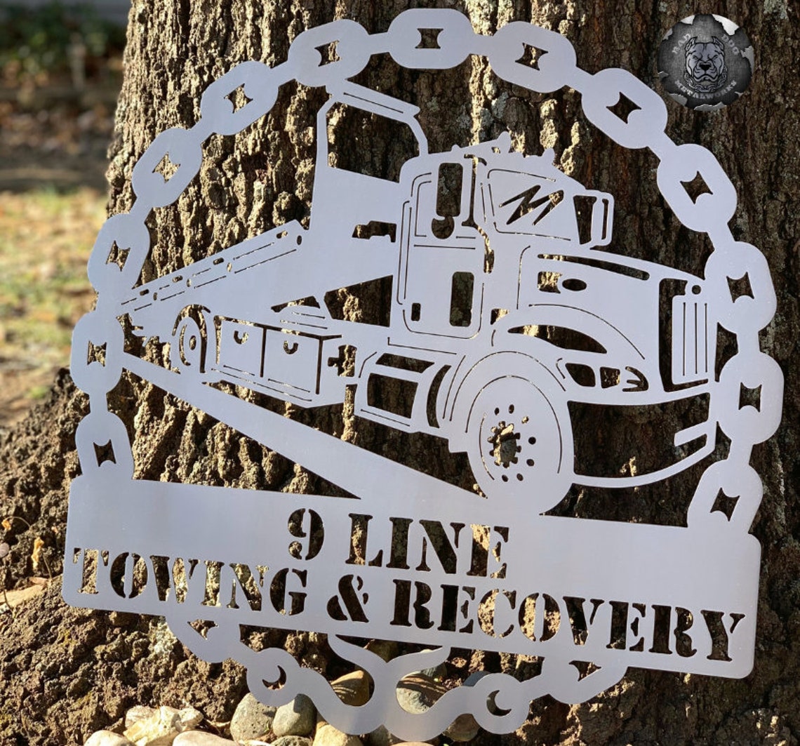 Rollback Tow Truck Monogram - Bad Dog Metalworks Home Décor ...