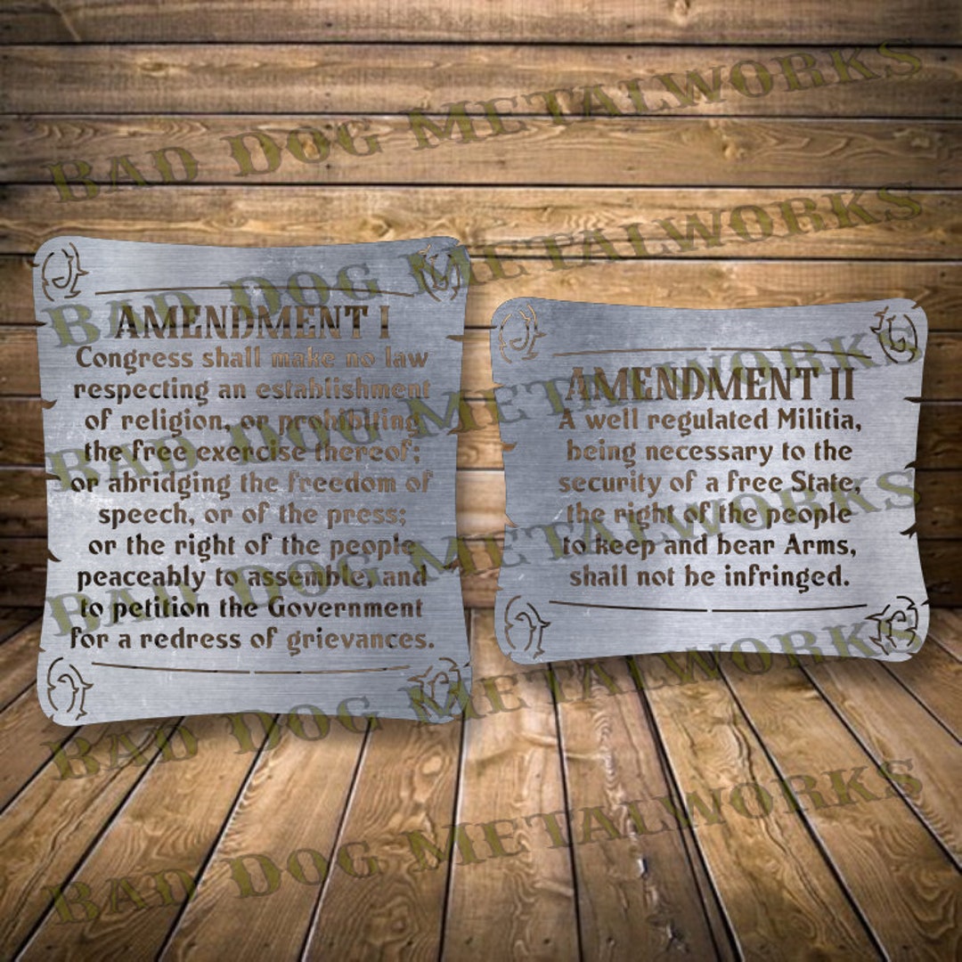 1st and 2nd Amendment Scrolls US Constitution Svg Dxf - Bad Dog ...