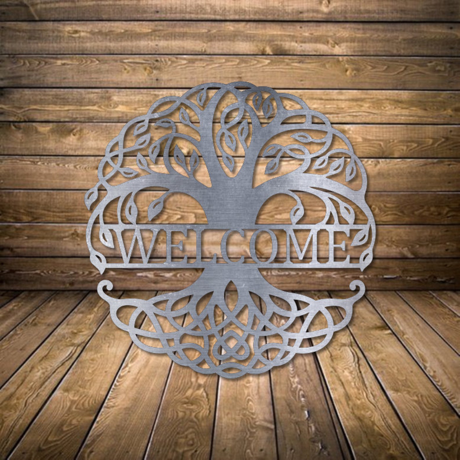 Celtic Welcome Tree of Life Metal Wall Art Bad Dog - Etsy