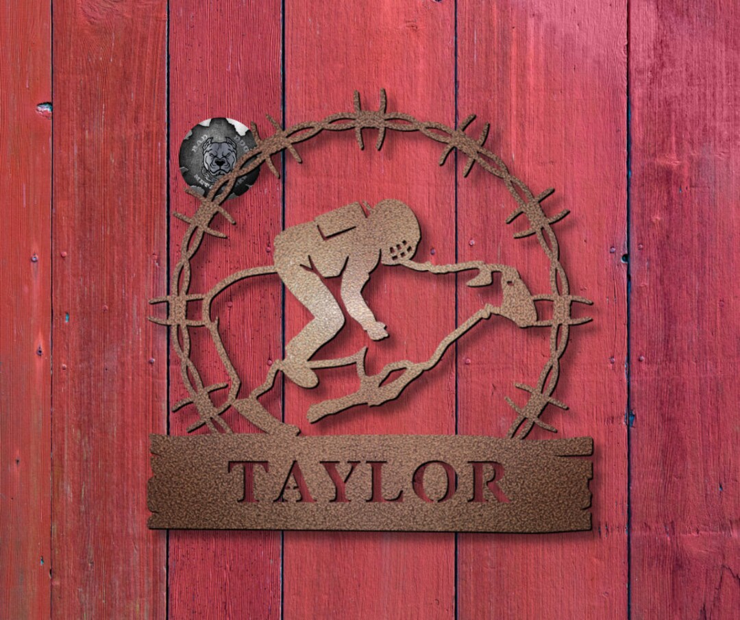 Mutton Busting Monogram - Bad Dog Metalworks Home Décor - Kids Room ...