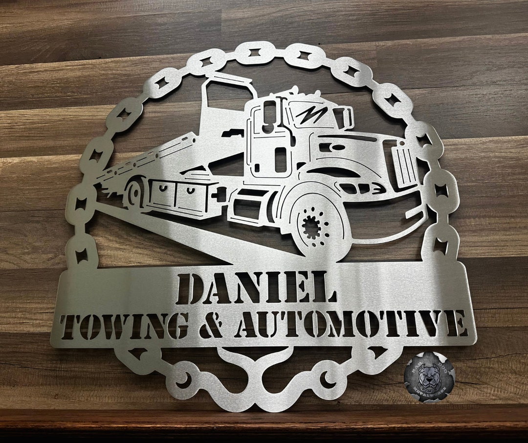 Rollback Tow Truck Monogram - Bad Dog Metalworks Home Décor ...