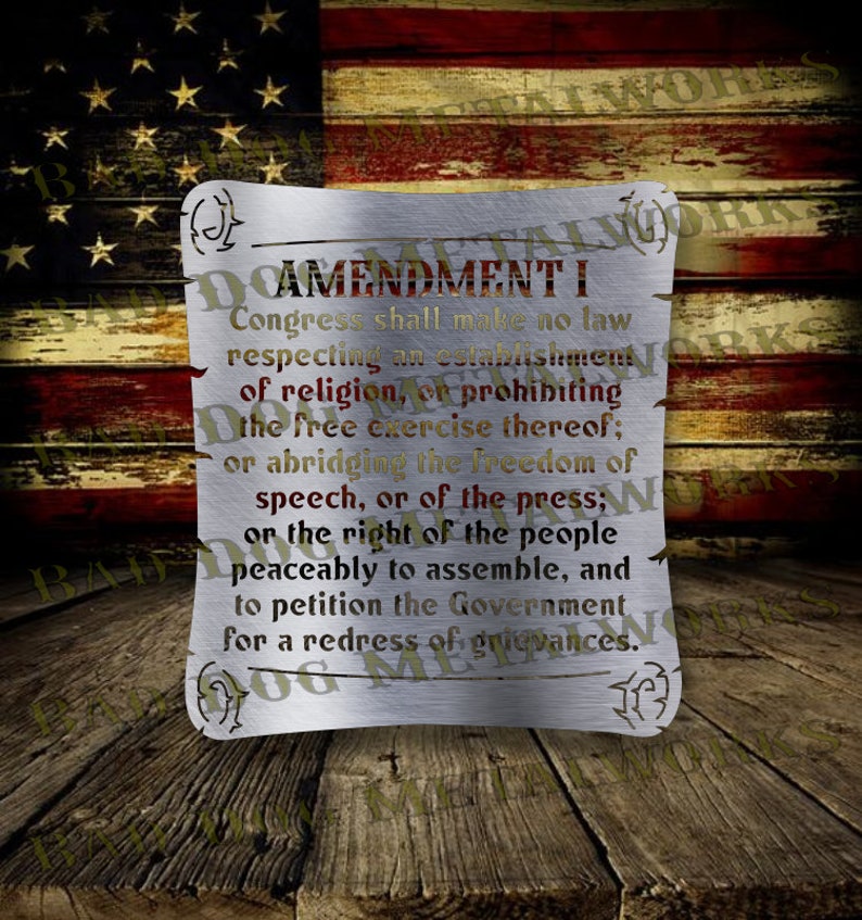 1st Amendment Scroll US Constitution Svg Dxf Bad Dog - Etsy