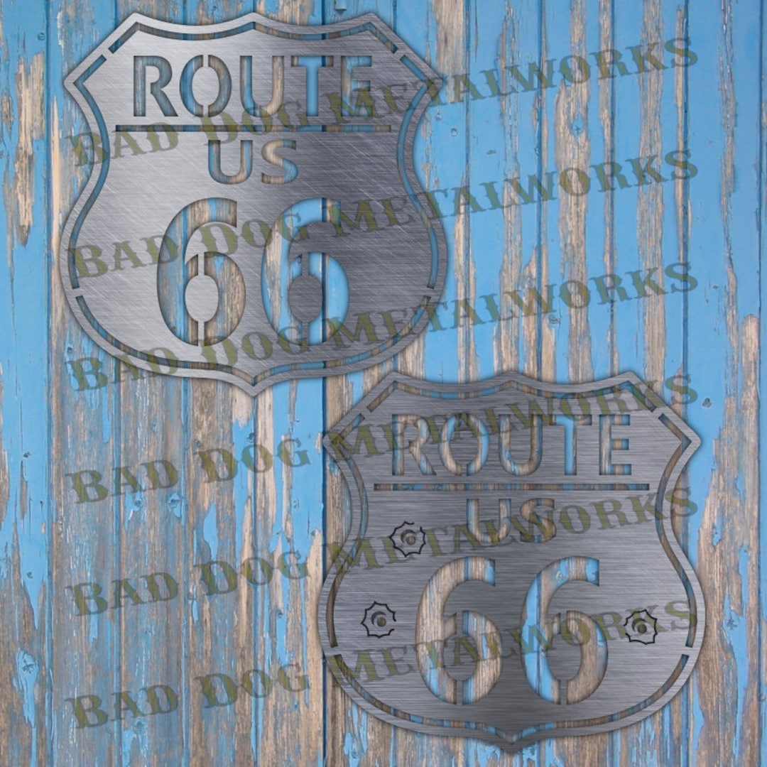 Route 66 Svg/dxf - Bad Dog Metalworks Digital Download - Laser CNC ...