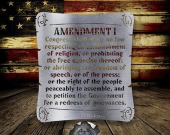 United States Constitution Decorative Metal Sign 2nd - Etsy