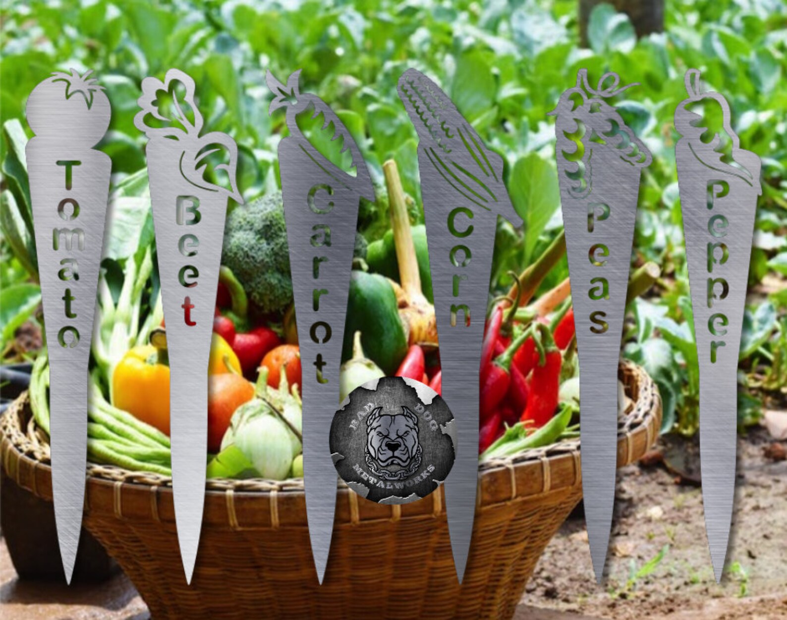 Vegetable Garden Stakes - Herb Garden Stakes - Garden Decor - Garden ...