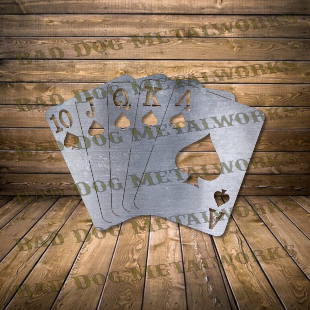 Royal Flush Poker Hand Svg/dxf - Bad Dog Metalworks Digital Download ...