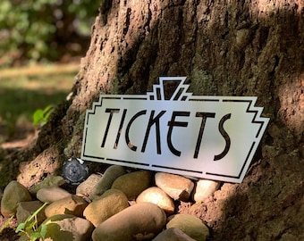 Retro Movie Tickets Sign Bad Dog Metalworks Home Décor Retro - Etsy