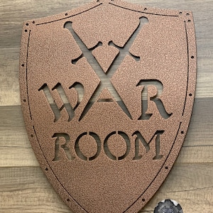 War Room Shield Metal Sign - Bad Dog Metalworks Home Décor - Office ...
