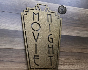 Metal Showtime Sign Movie Theater Decor Bad Dog Metalworks Home Decor ...
