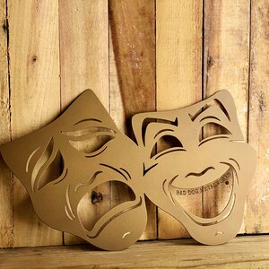 Comedy and Tragedy Masks Metal Art Movie Theater Decor - Etsy