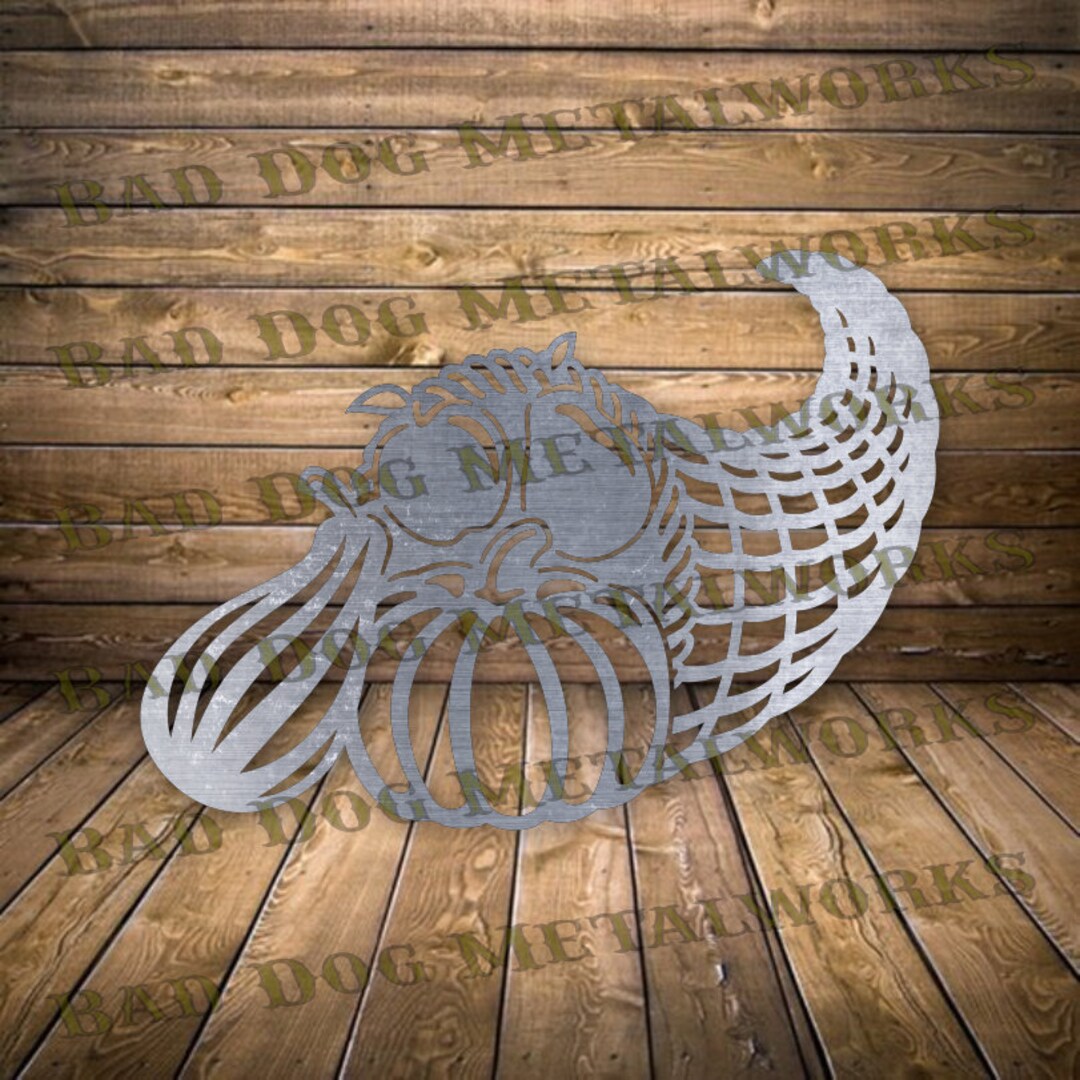 Cornucopia Basket Svg/dxf - Bad Dog Metalworks Digital Download - Laser ...