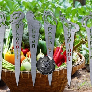 Vegetable Garden Stakes - Herb Garden Stakes - Garden Decor - Garden ...