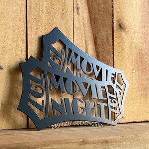 Movie Night Mini Ticket Metal Wall Art - Bad Dog Metalworks Home ...
