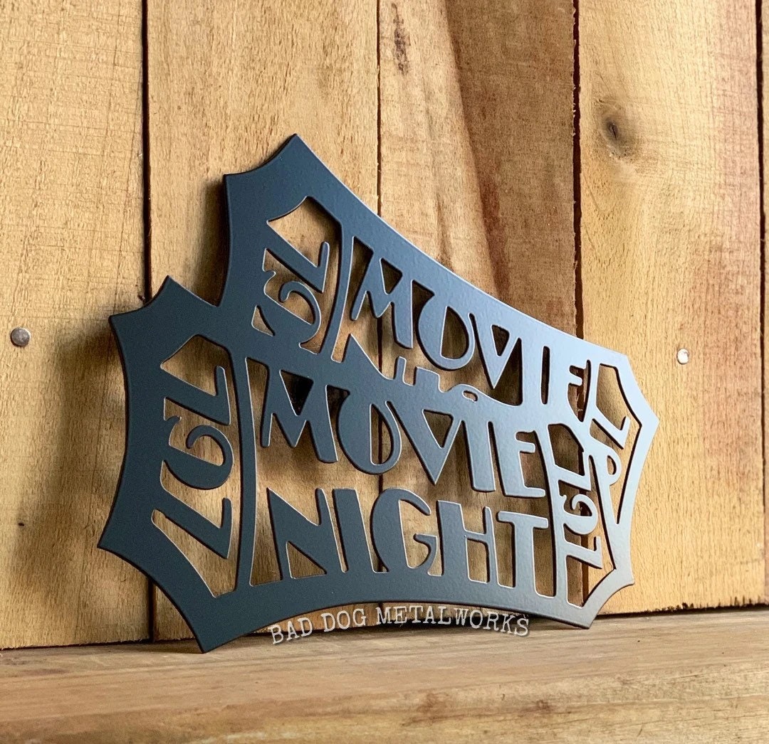 Movie Night Mini Ticket Metal Wall Art Bad Dog Metalworks | Etsy