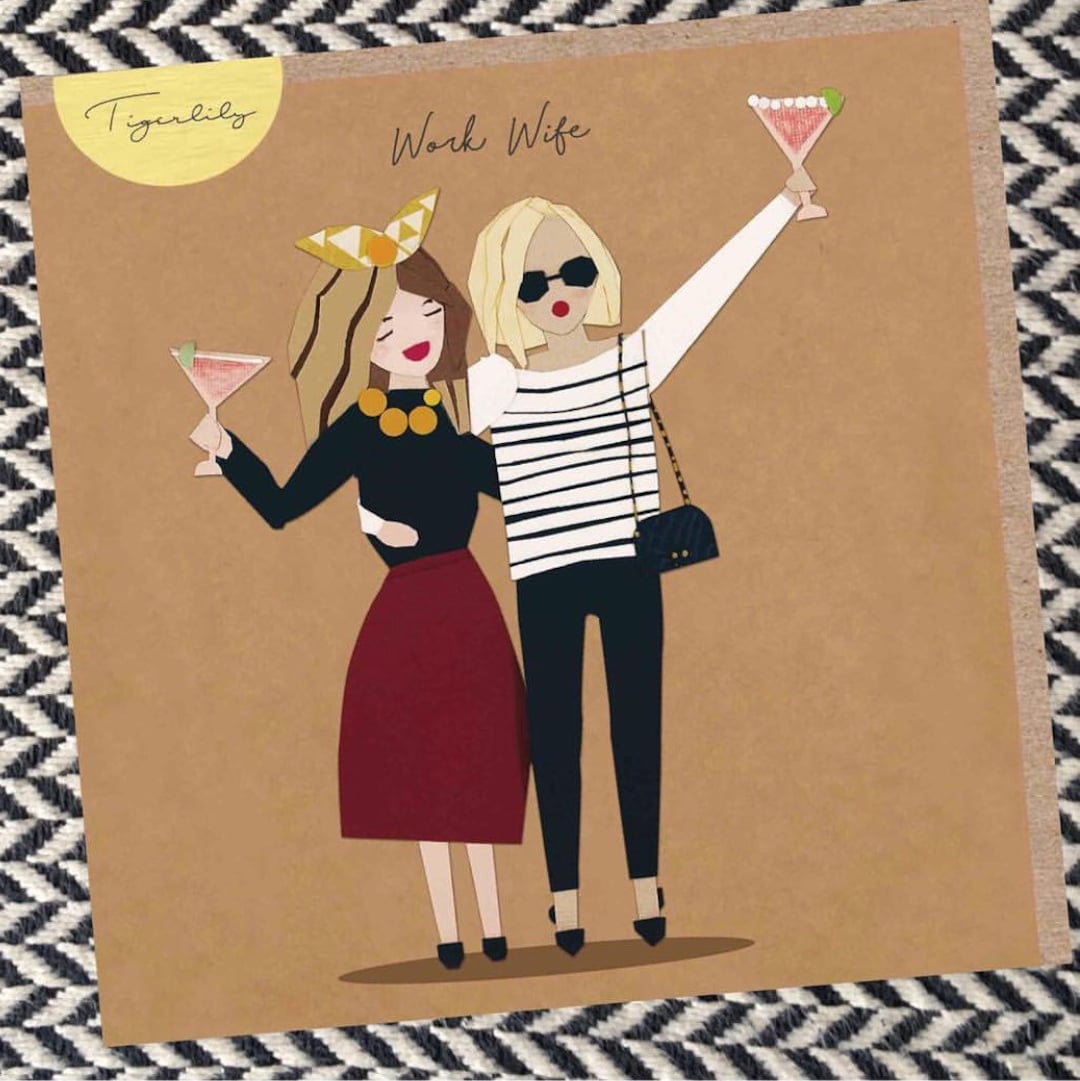 Work Wife Greeting Card, Celebration, Christmas, Blank Inside ,birthday ...