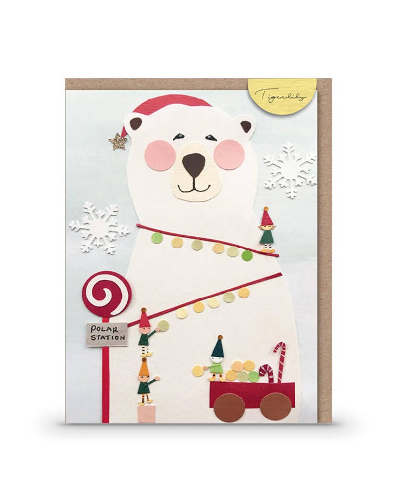 Polar Station, Christmas Card, Polar Bear, Christmas, Christmas Card - Etsy
