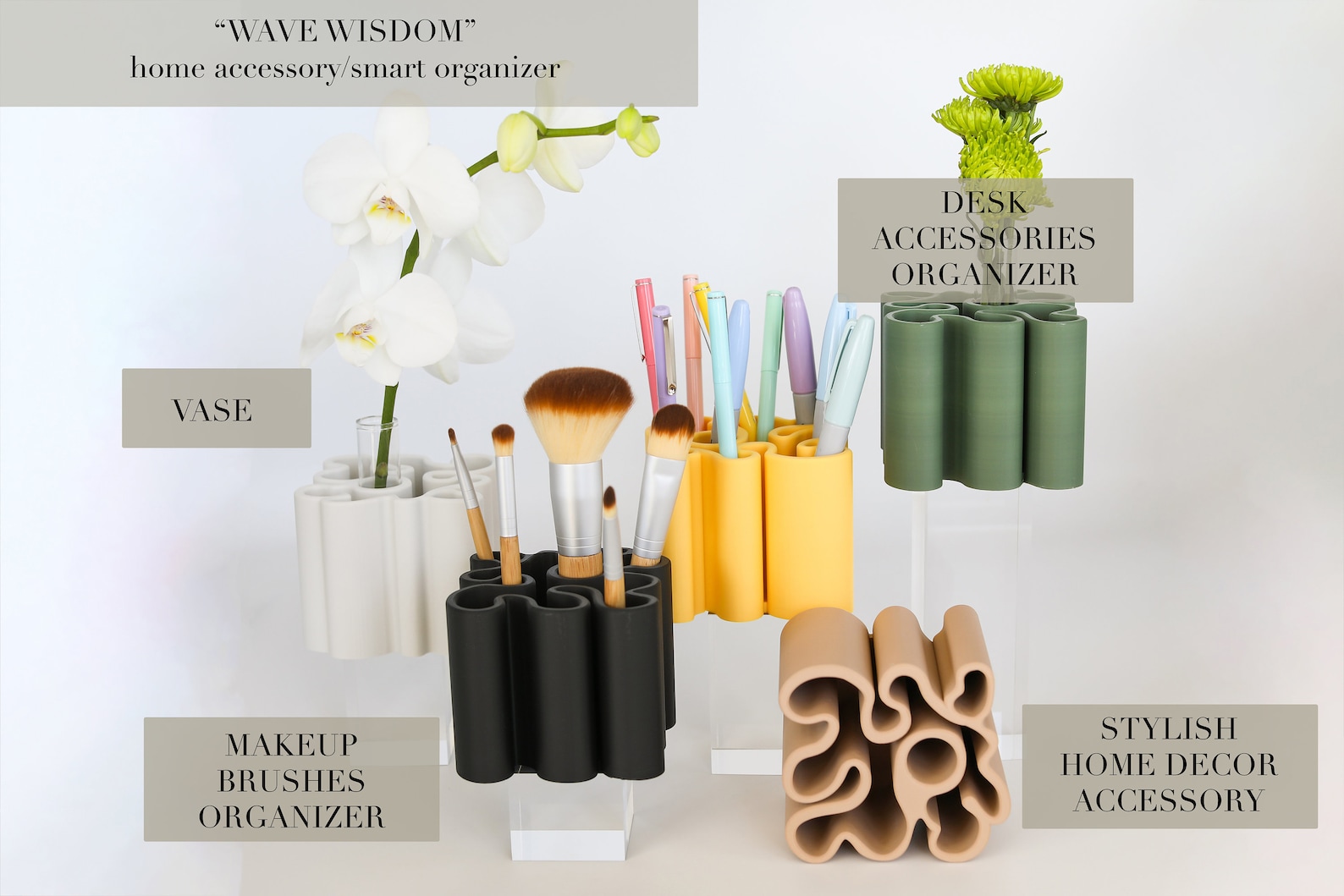 Smart Office Desk Organizer/ Makeup Brushes Holder/ Vase/ Stylish Home ...