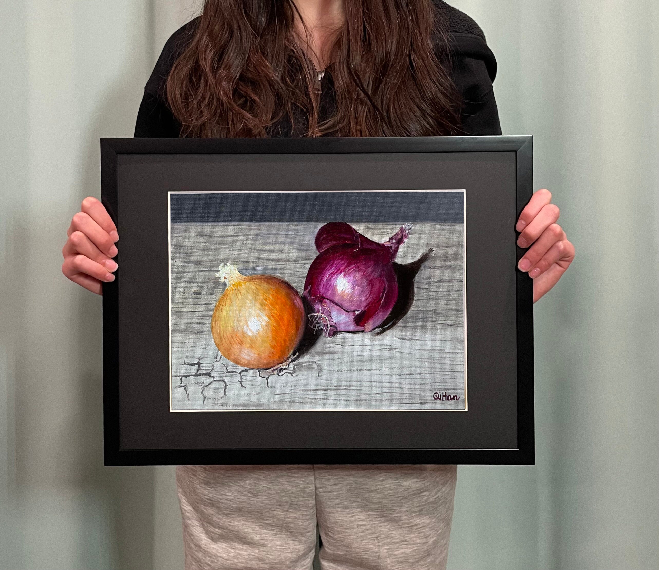 Onion Still Life Painting: Original Kitchen Food Art, 9x12 - Etsy