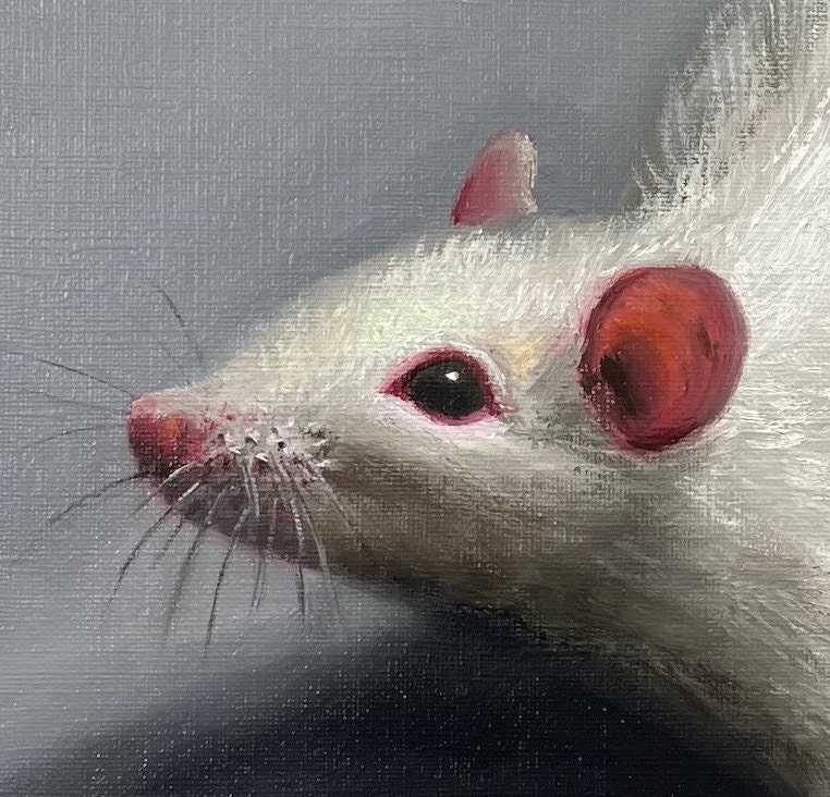 Mouse Oil Painting, Original Painting, Whimsical Whiskers, Unique Gift ...