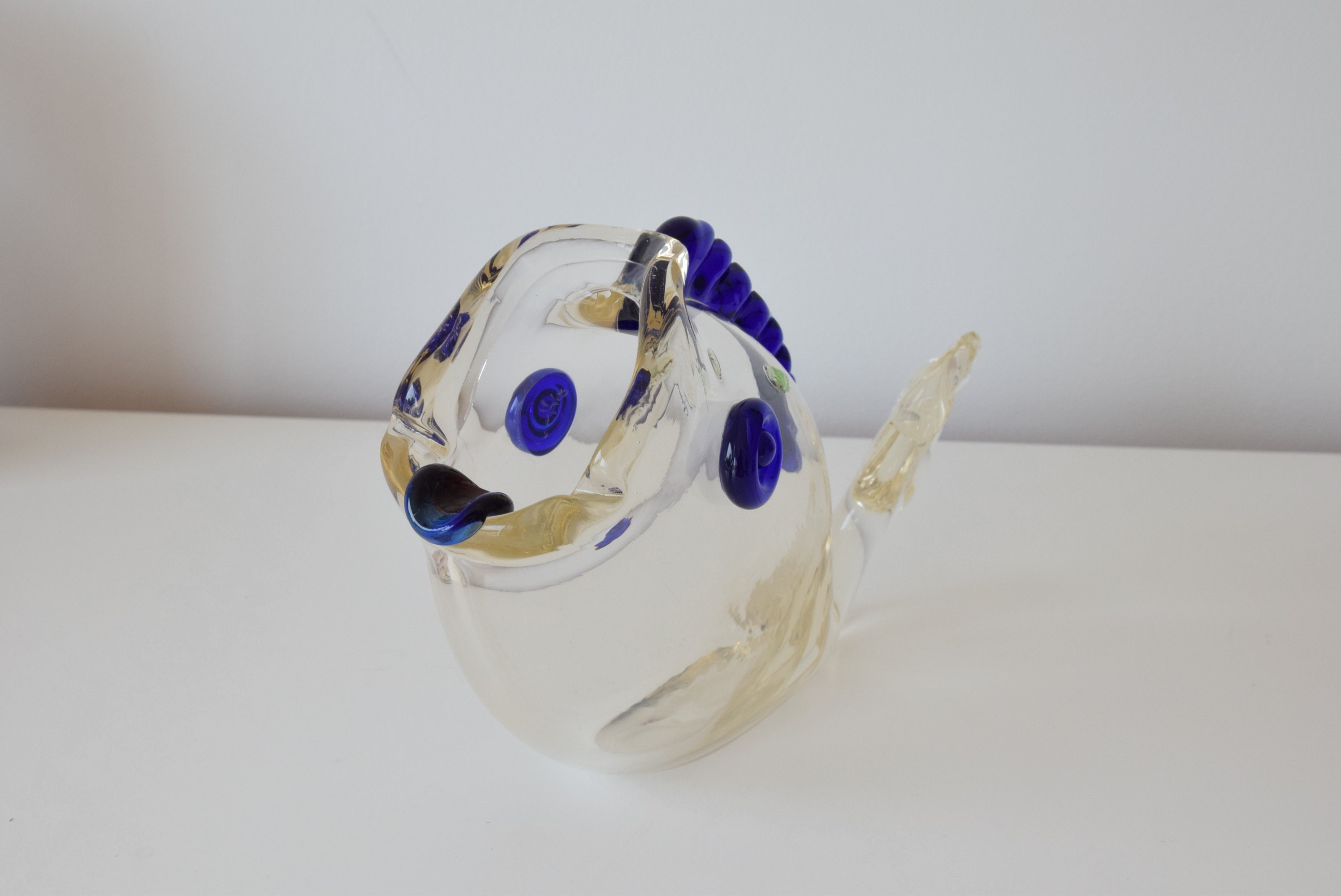 Vintage Glass Fish Vase Blown Glass Fish Glass Art - Etsy