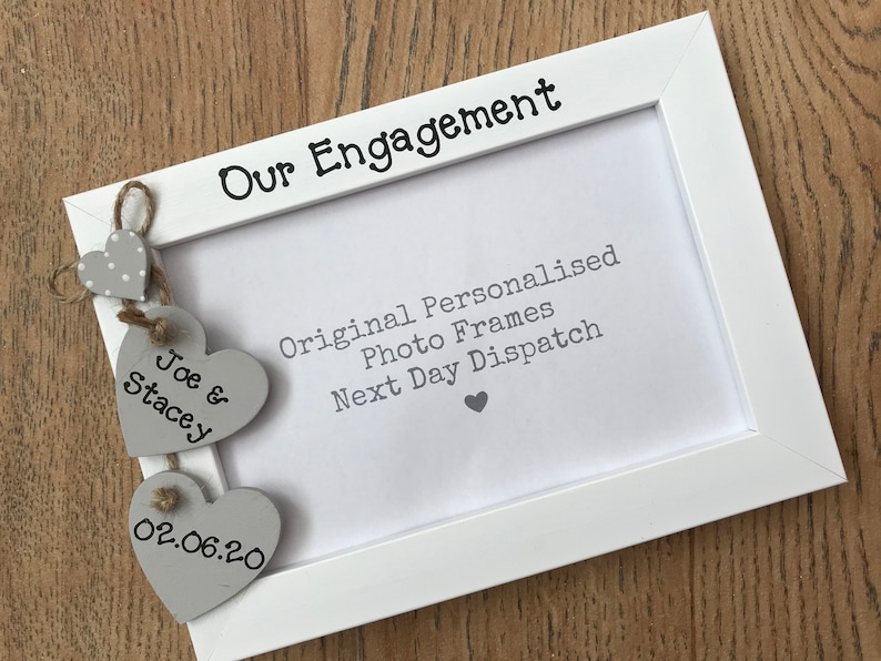 Handcrafted Personalised Engagement Gift Photo Picture Frame - Etsy