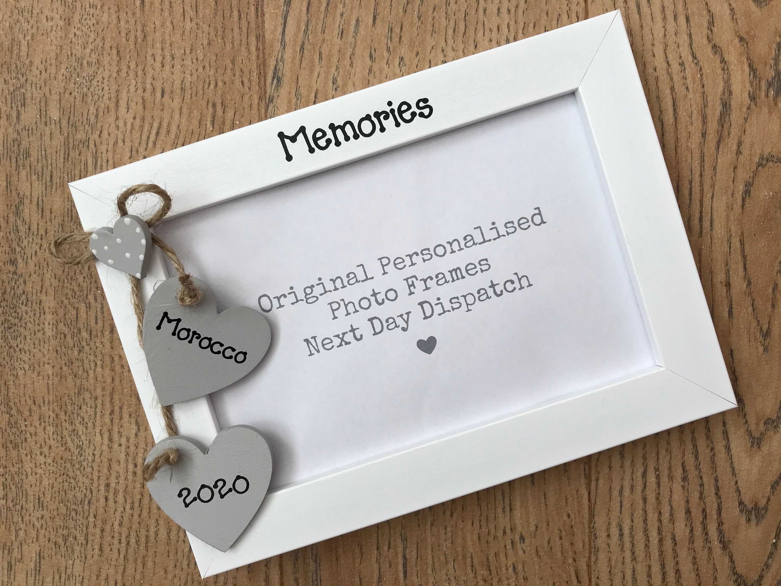Handcrafted Personalised Memories Photo Picture Frame Birthday - Etsy UK