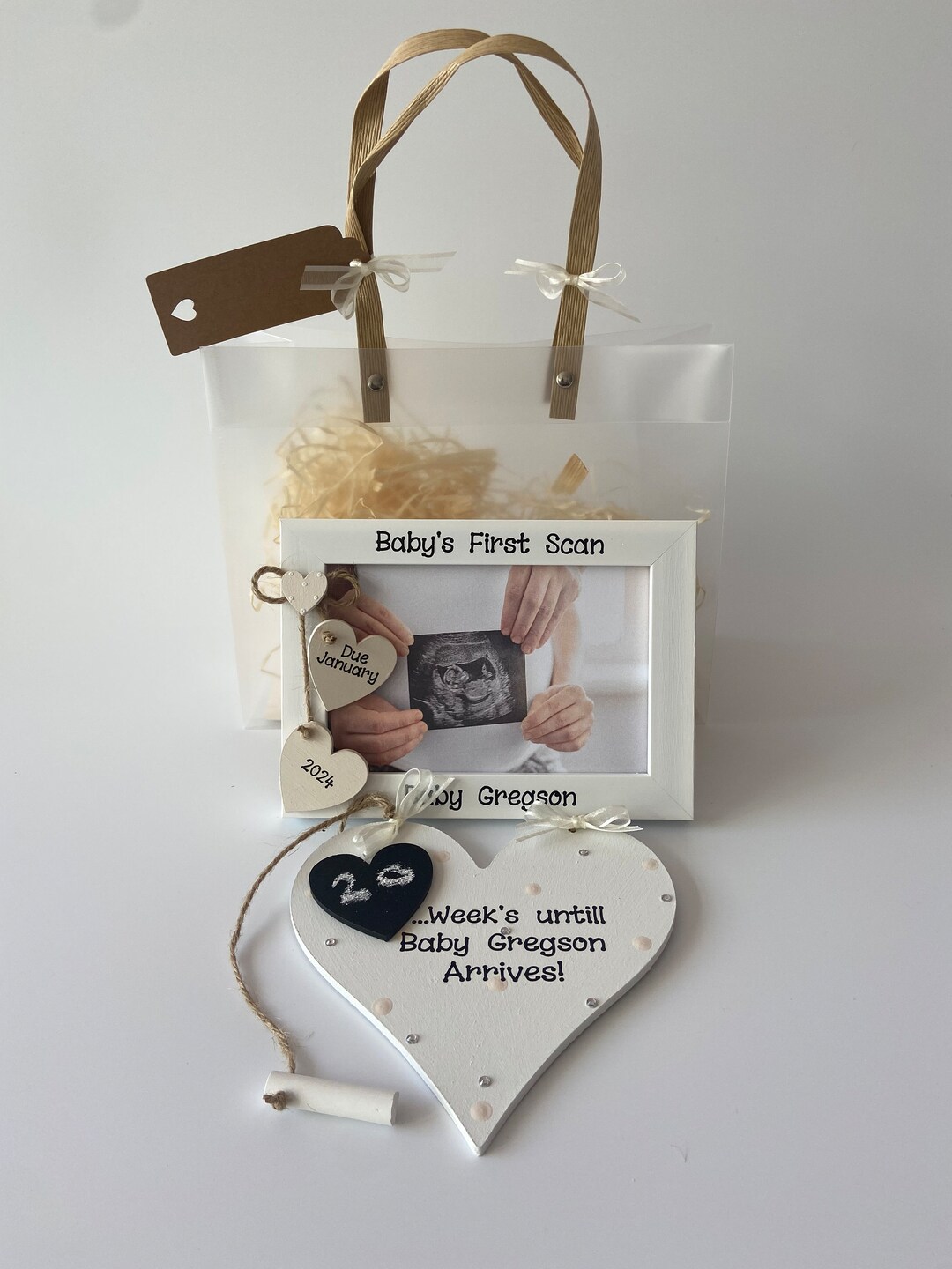 Personalised Baby's First Scan Announcement Baby Scan Photo Frame ...
