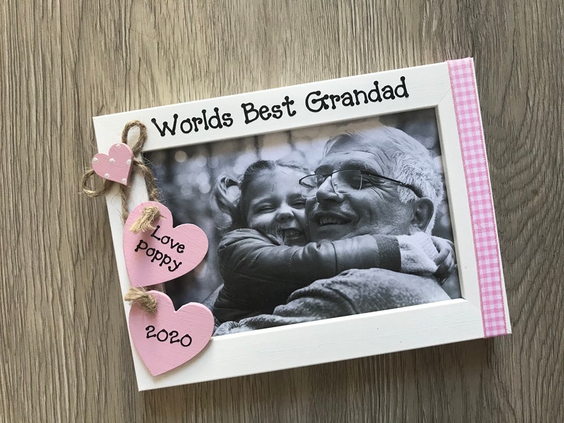 Personalised Handcrafted Worlds Best Grandad Picture Frame - Etsy