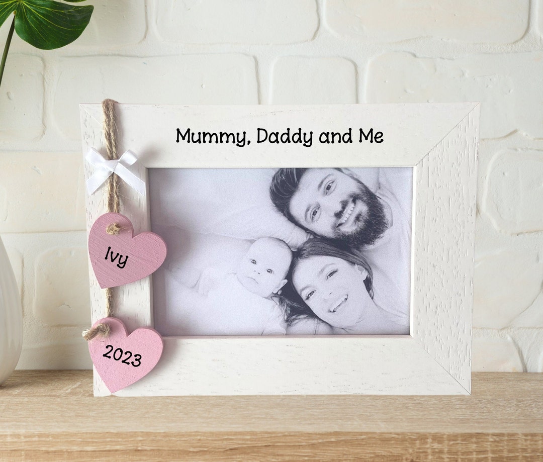 Personalised Mummy, Daddy and Baby New Family Baby Gift Handcrafted ...