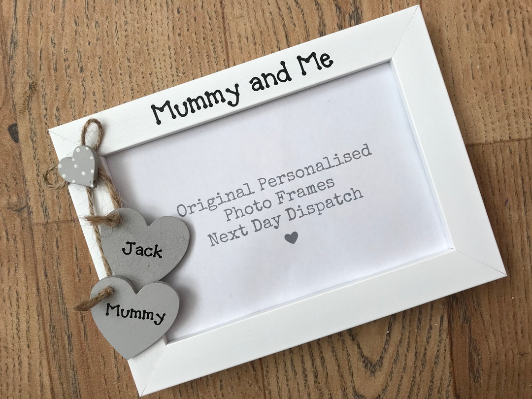 Handcrafted Personalised Mummy and Me Photo Picture Frame Keepsake ...
