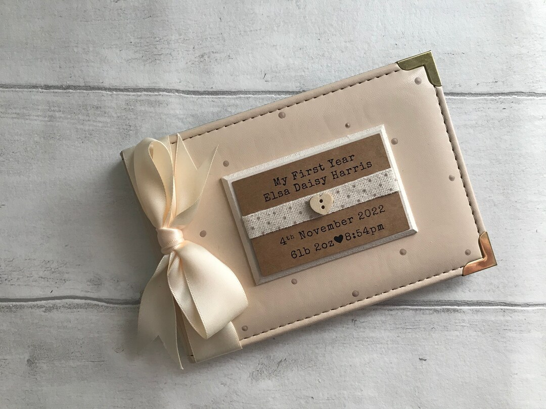 Personalised My First Year Baby Photo Album 6x4 1st Birthday Keepsake ...