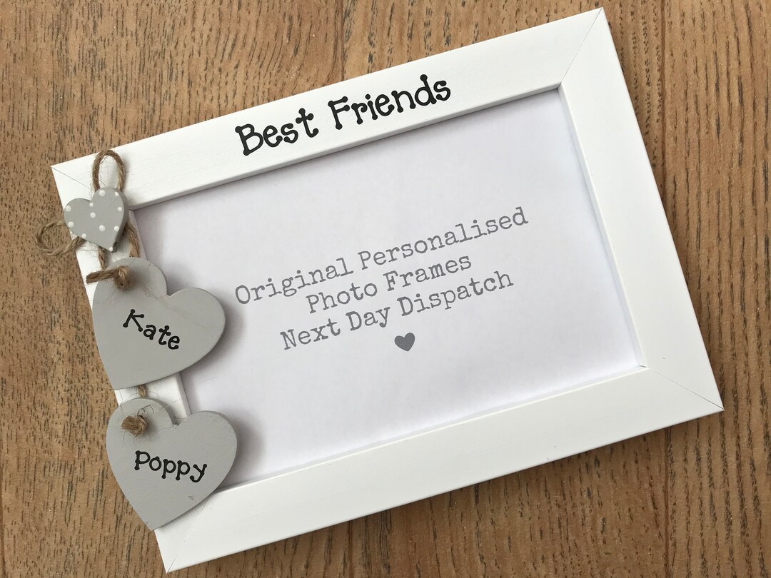 Personalized Best Friends Photo Frame – Friendship Keepsake Gift - Etsy