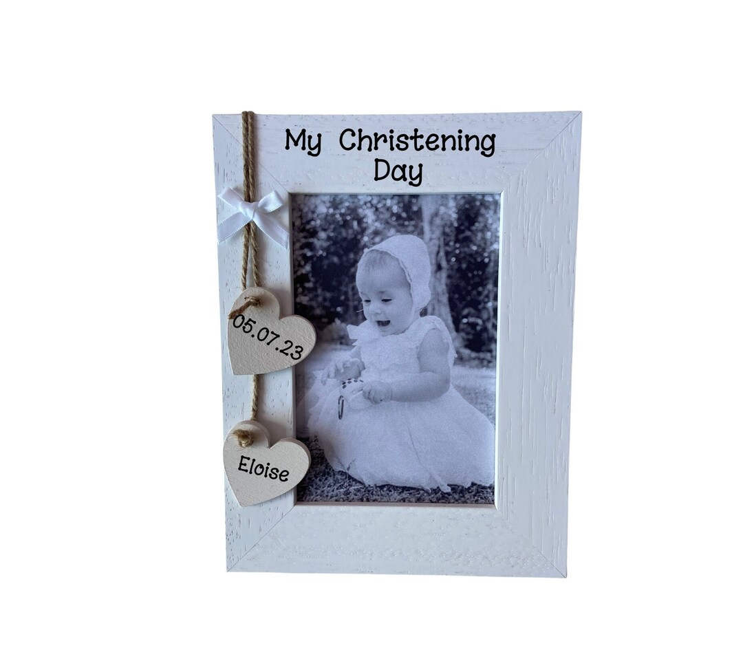 Personalised My Christening Day Handcrafted Wooden Photo Frame Picture ...