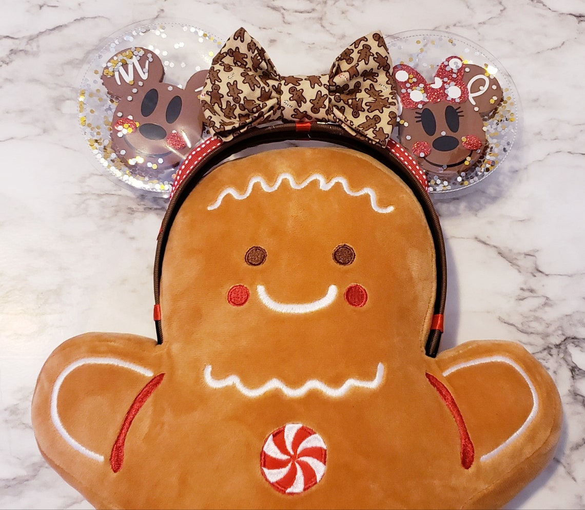 Mickey and Minnie Gingerbread Minnie Ears Disney Gingerbread | Etsy